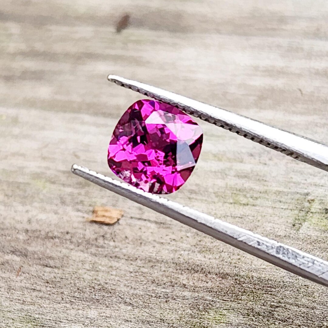 Pink Garnet From Tanzania, Natural Cushion Rhodolite Garnet From Africa ...