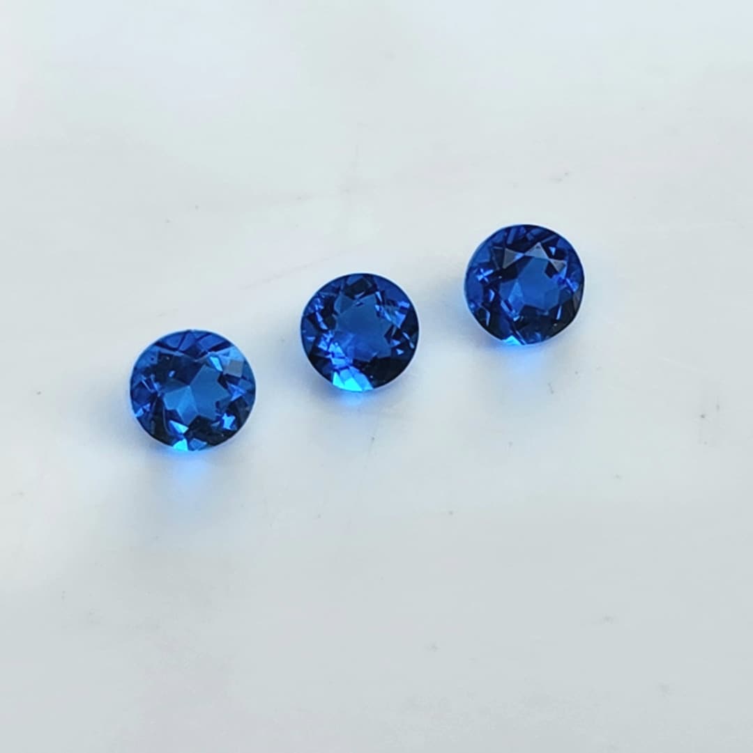 Blue Hauyne 2.5mm Rounds, German Loose Hauyne Melee Gems, Rare Neon ...