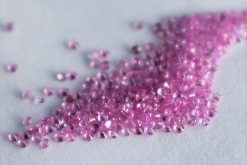 Pink Sapphire Melee .9mm Sapphires Loose Sapphire Sapphires - Etsy
