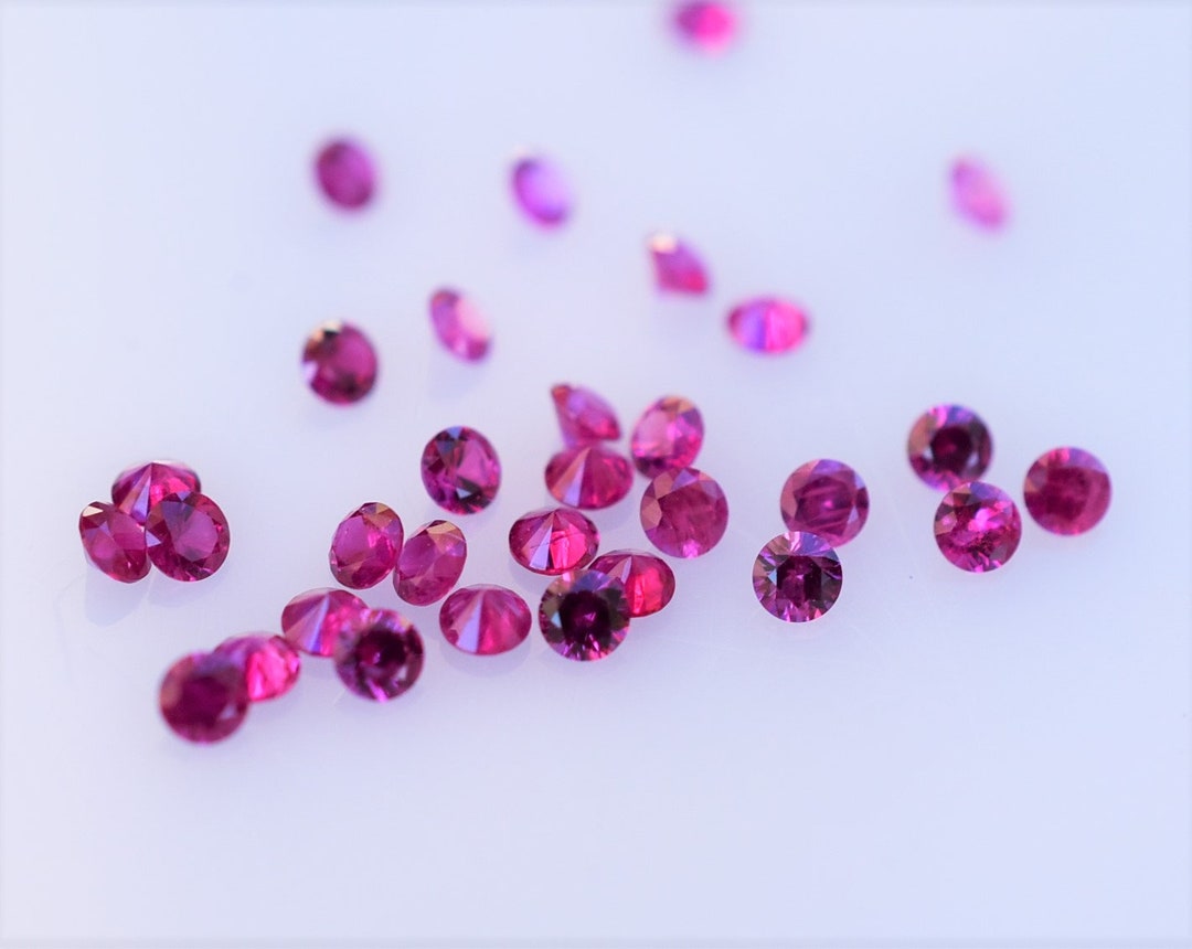 Loose Pink Burma Ruby Rounds: 1.7mm Heated Gemstone (sold per Piece) - Etsy