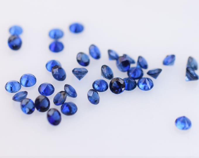 2mm Multi Color Sapphires Rainbow Sapphires Diamond Cut 40 Stones Packs ...