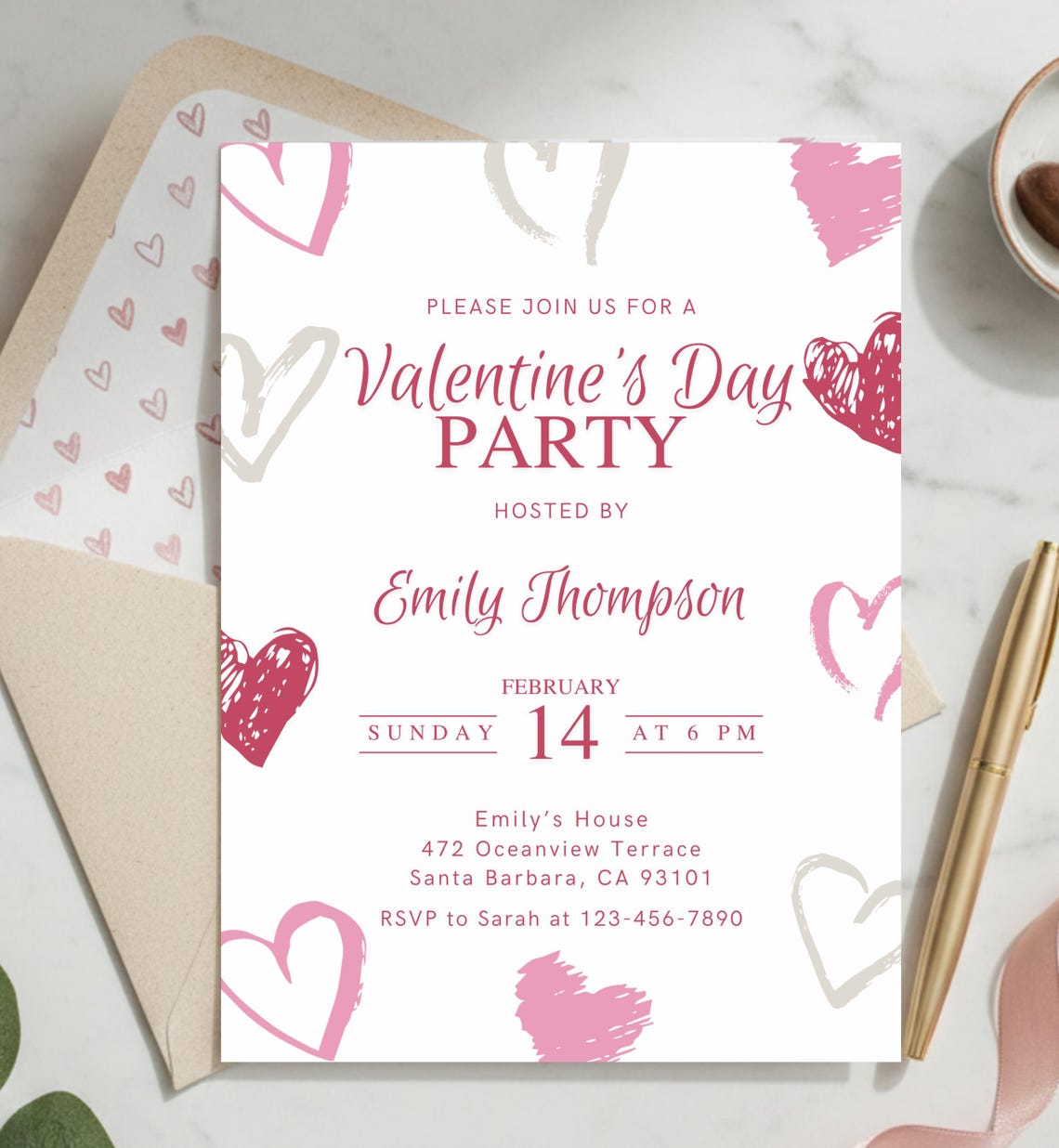 Valentine's Day Party Invitation, Valentine's Party Invite, Galentine's ...