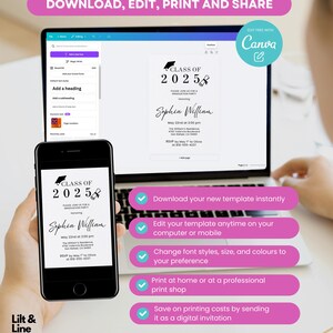 Graduation Invitation | Class of 2025 Invite | Graduation Announcement ...