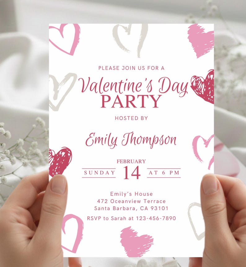Valentine's Day Party Invitation, Valentine's Party Invite, Galentine's ...