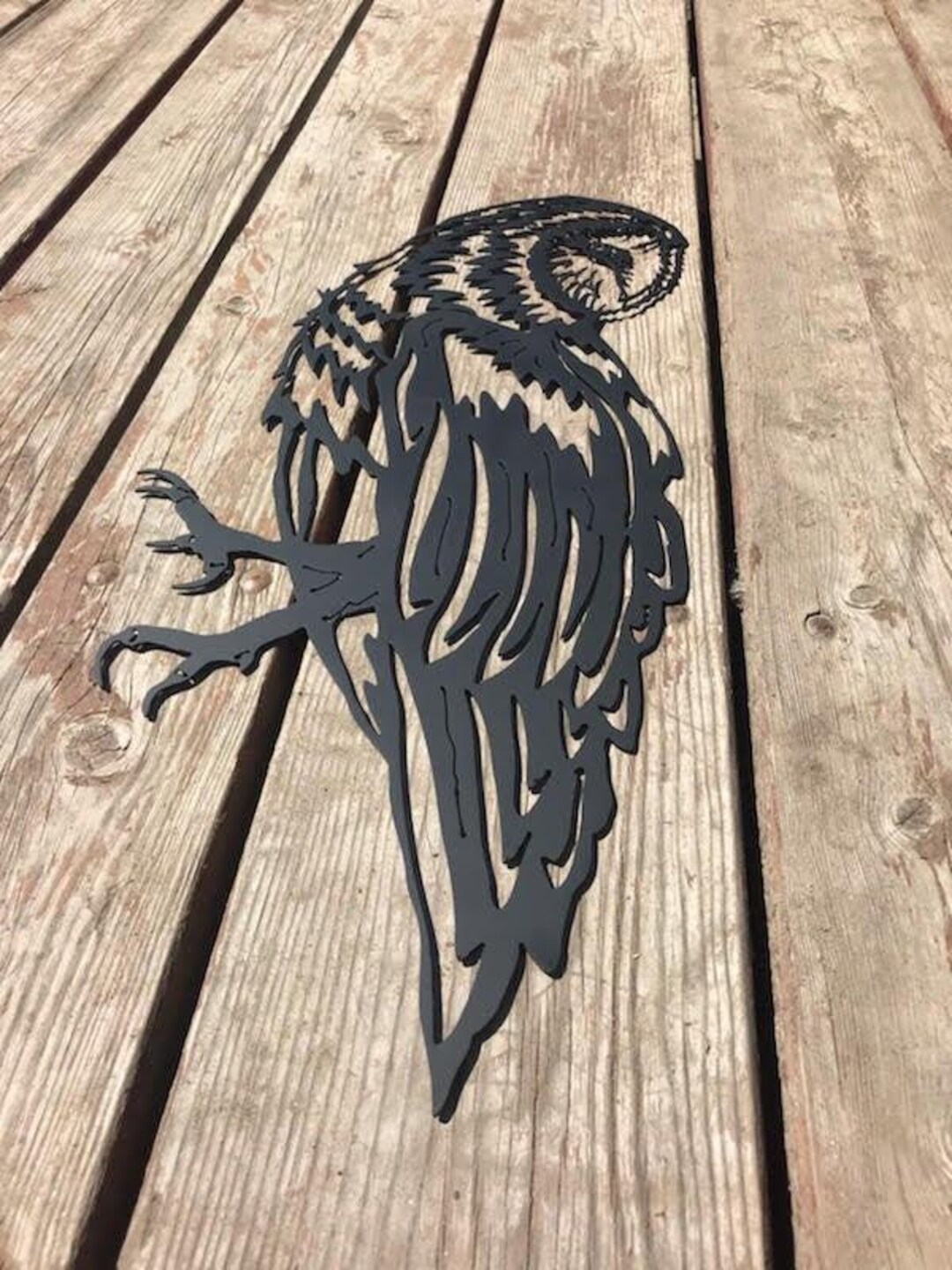 Metal Owl Sign-bird Decor-owl Wall Hanging-front Porch Sign-garden Art ...