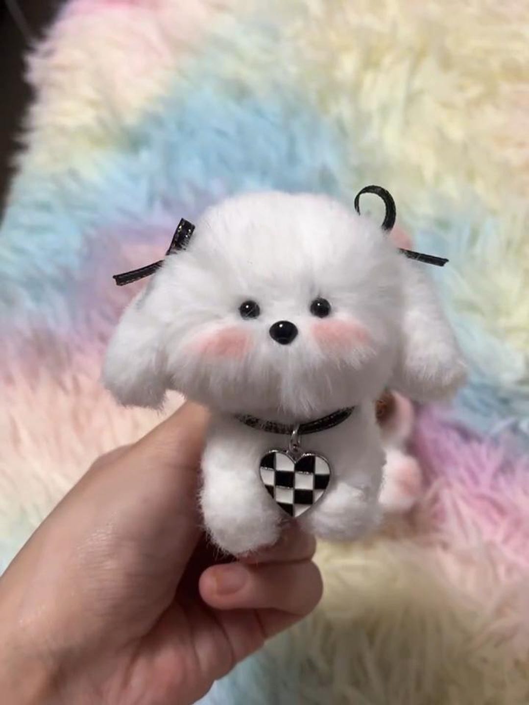 Miniature Maltese Dog Figurine, Handmade Wool Stem Animal, Cute Maltese ...