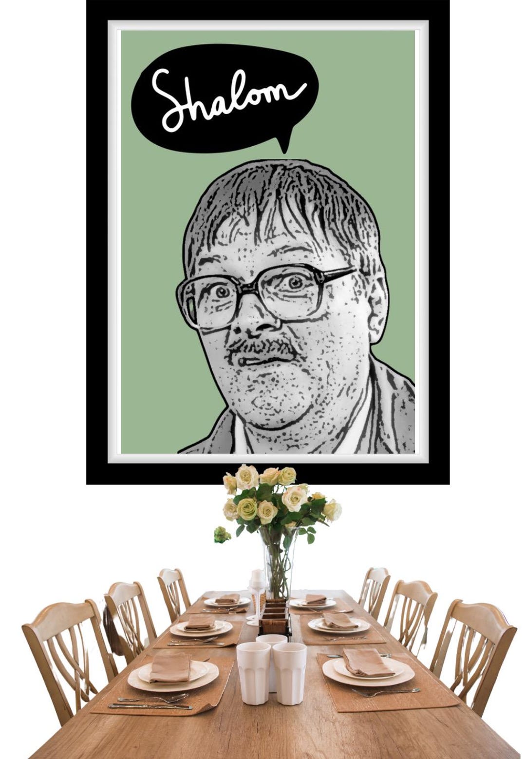 Jim Friday Night Dinner Wall Art Funny Print Shalom Home Decor - Etsy