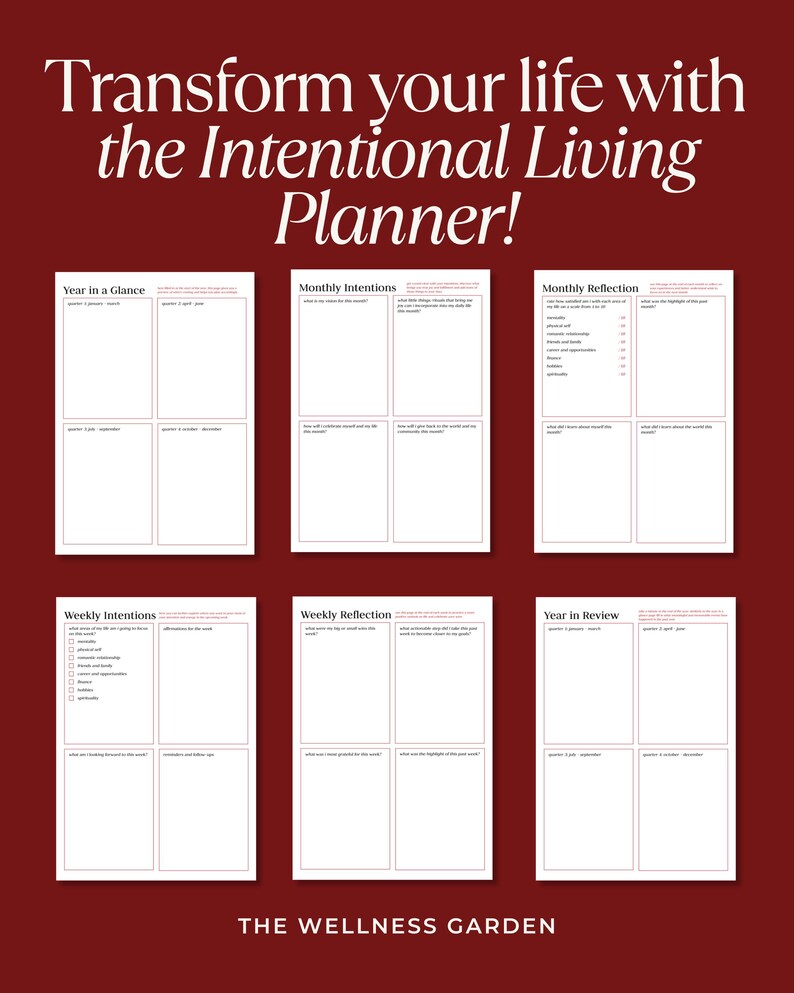 Intentional Living Planner - Etsy