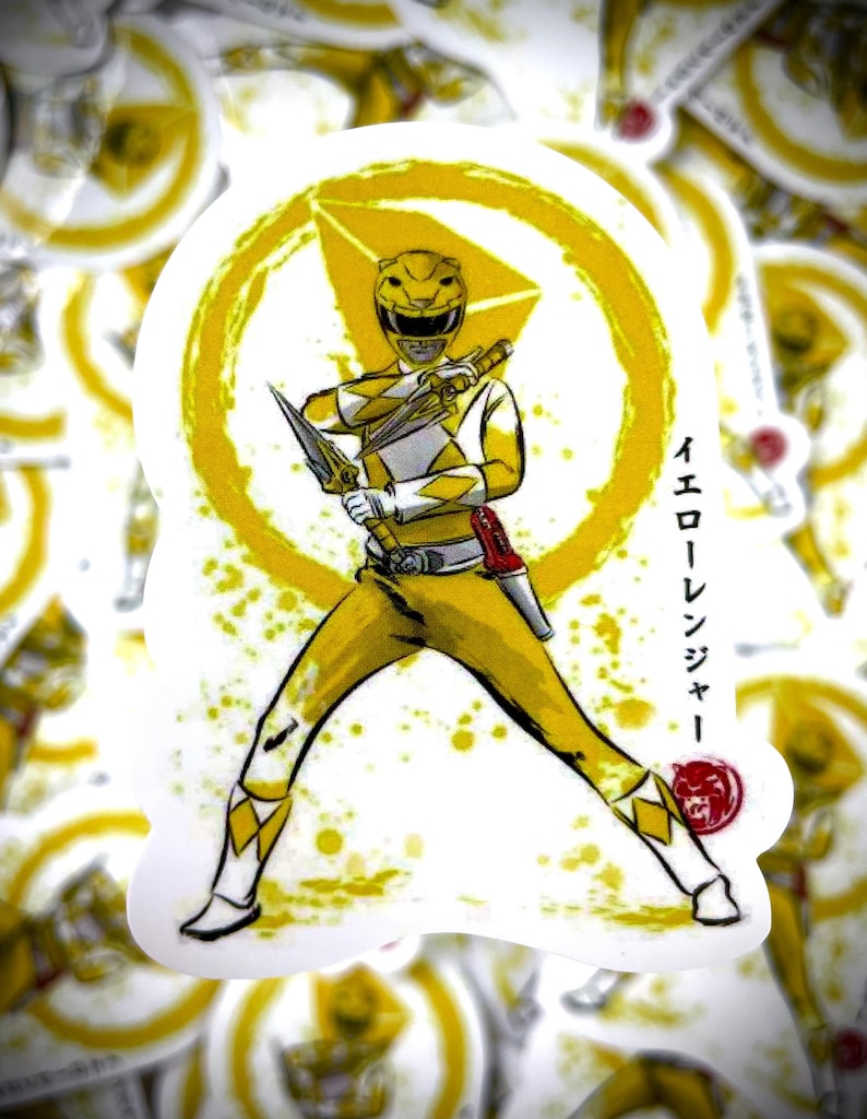 3-inch Power Ranger Action Sticker - Etsy