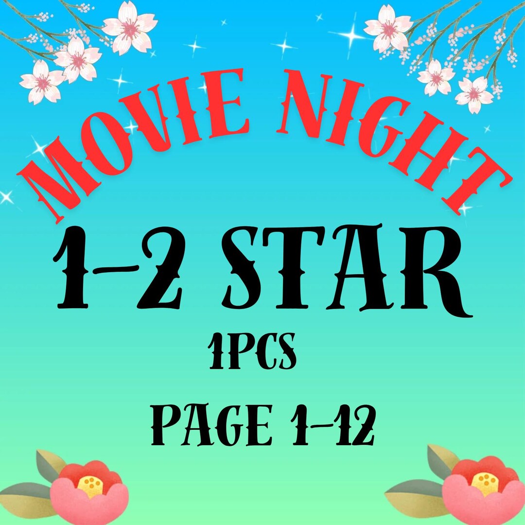 1 & 2 Star Stickers Mono_go Movie Night Star [1 Pcs] Page 1-12 - Etsy