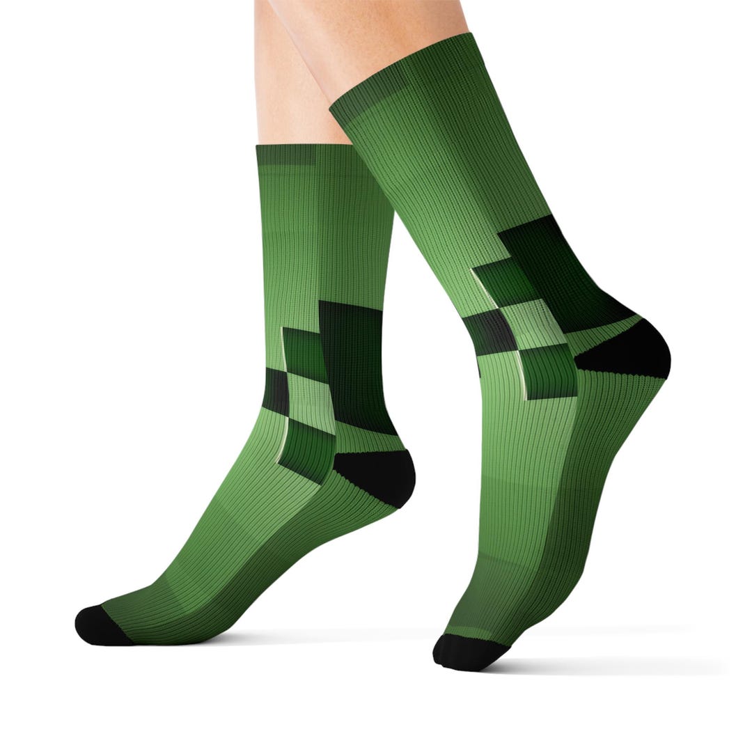 Minecraft Socks, Minecraft Creeper Socks, Comfortable Unisex Socks ...