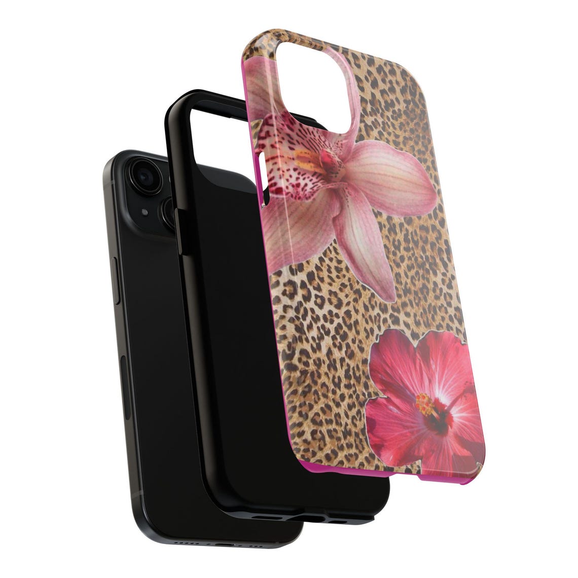 Hibiscus Flower Leopard Print Phone Case - Etsy