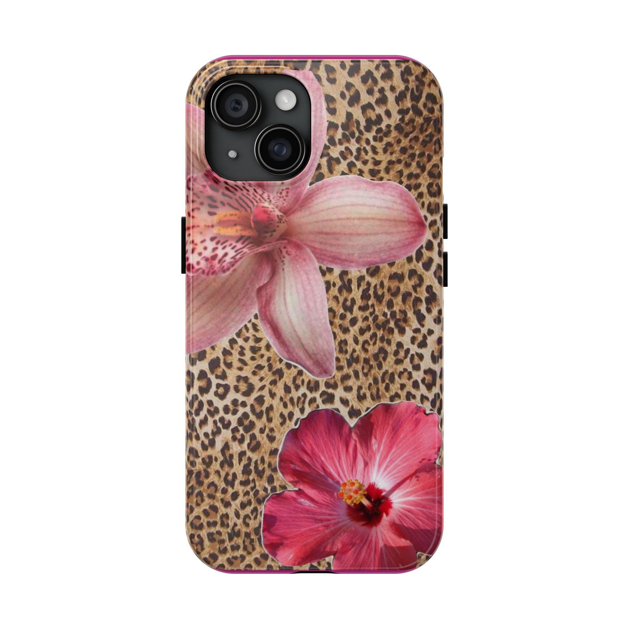 Hibiscus Flower Leopard Print Phone Case - Etsy