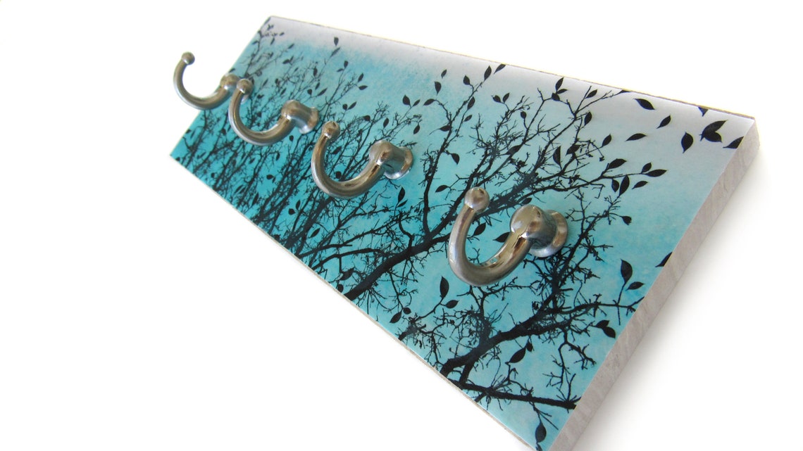 Aqua Blue Key Holder for Wall Tree Small Key Rack Key Chain | Etsy