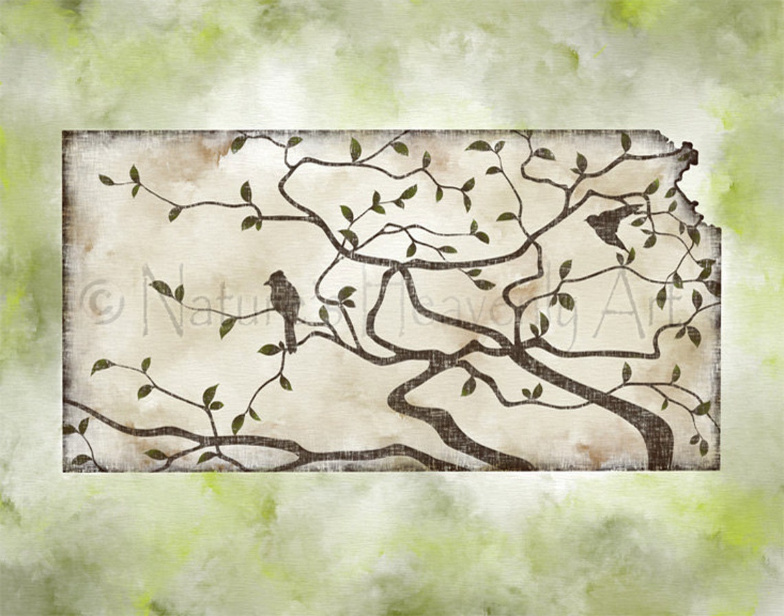 Kansas Art for Living Room Kansas Wall Art Kansas Wall | Etsy