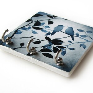 Love Bird Key Hook Blue Gray Wall Decor Key Rack Key - Etsy