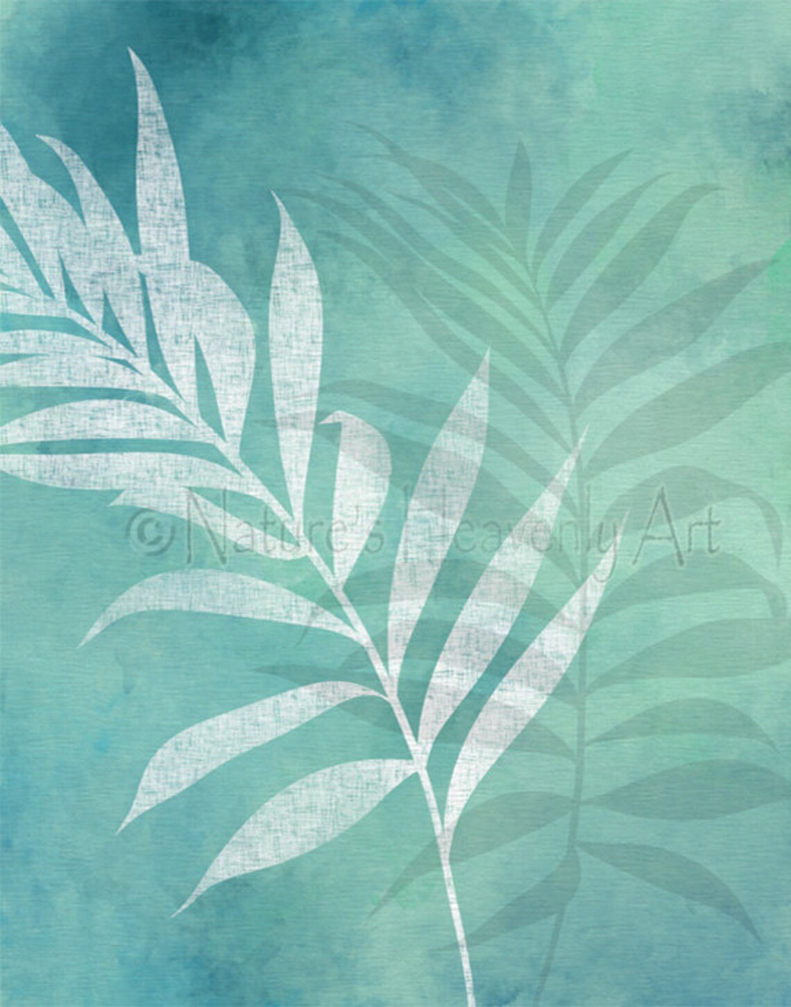 Aqua Wall Decor for Bedroom or Bathroom Art Tropical Wall - Etsy