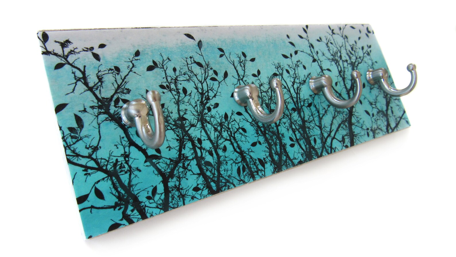 Aqua Blue Key Holder for Wall Tree Small Key Rack Key Chain | Etsy