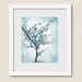 Tree Wall Art Print, Blue Bedroom Decor, Tree Artwork Aqua Wall Decor ...
