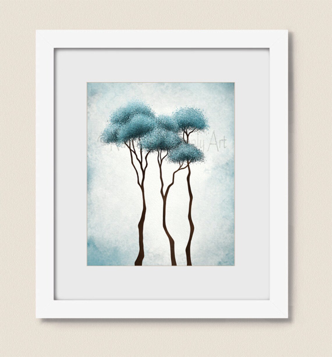 Blue Decor for Bedroom Wall Art Tree Art Print Tree Decor | Etsy