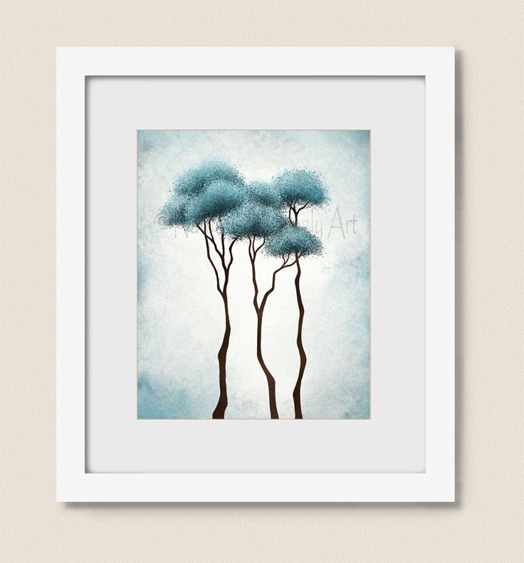 Blue Decor for Bedroom Wall Art Tree Art Print Tree Decor - Etsy