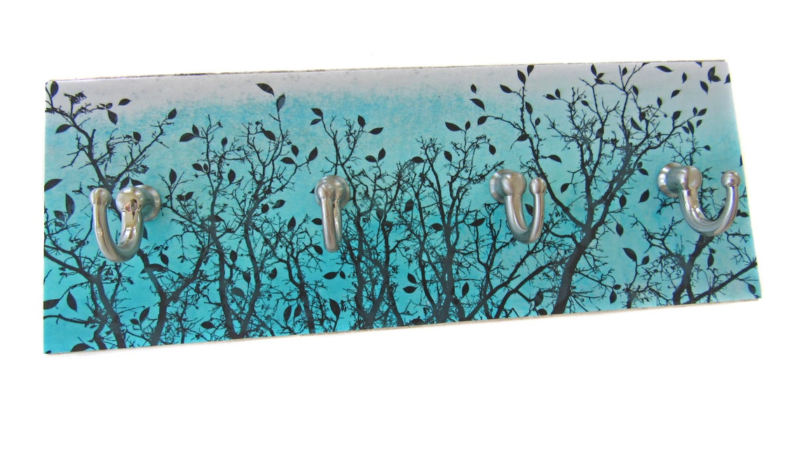 Aqua Blue Key Holder for Wall Tree Small Key Rack Key Chain | Etsy