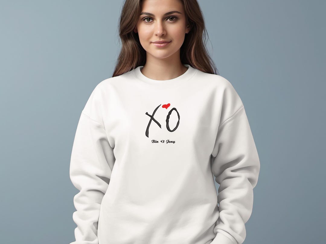 Custom Name Cute and Romantic Embroidery Shirt for a Lovely Gift, Custom XO Embroidery - Etsy