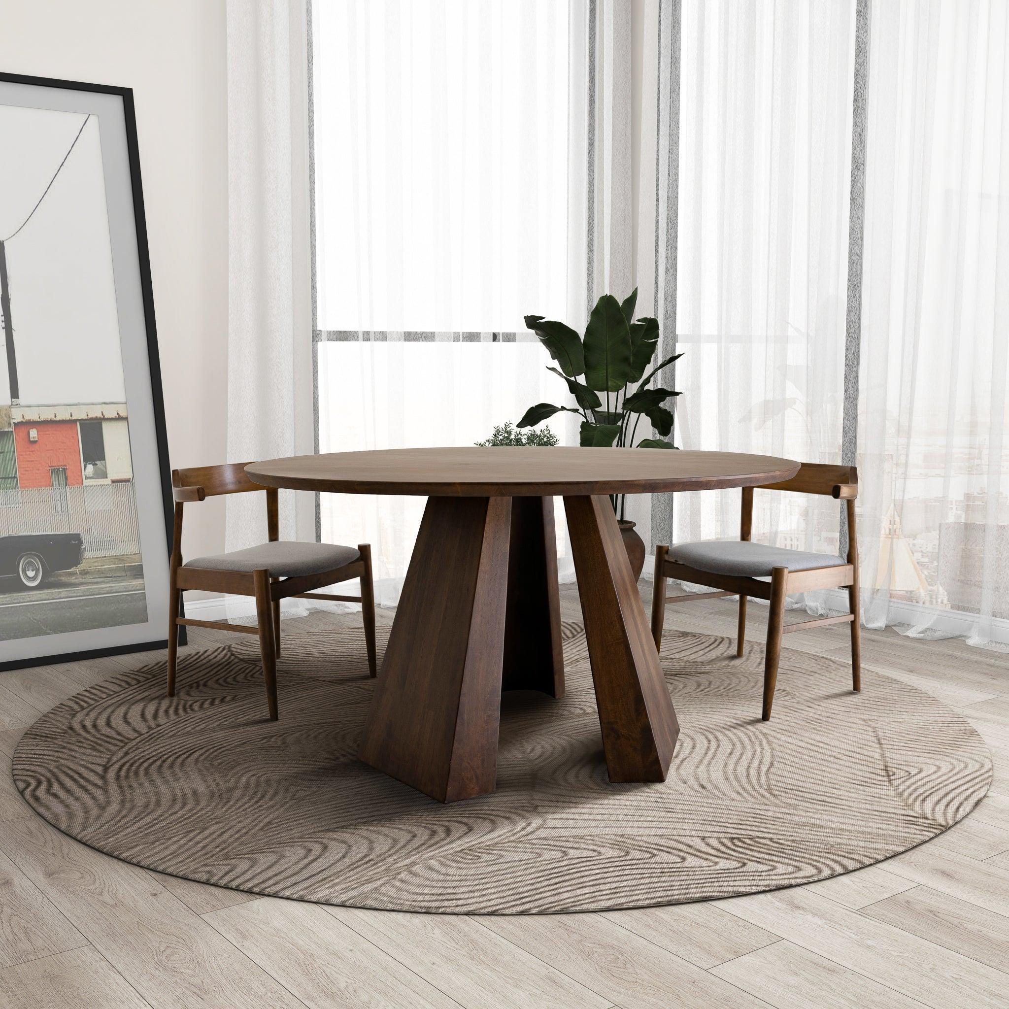 Bolton Round Walnut Dining Table - Etsy