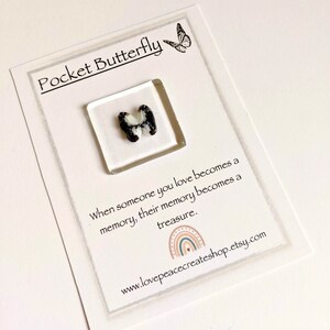 Fused Glass Pocket Butterfly/ Butterfly Token / Butterfly/ - Etsy