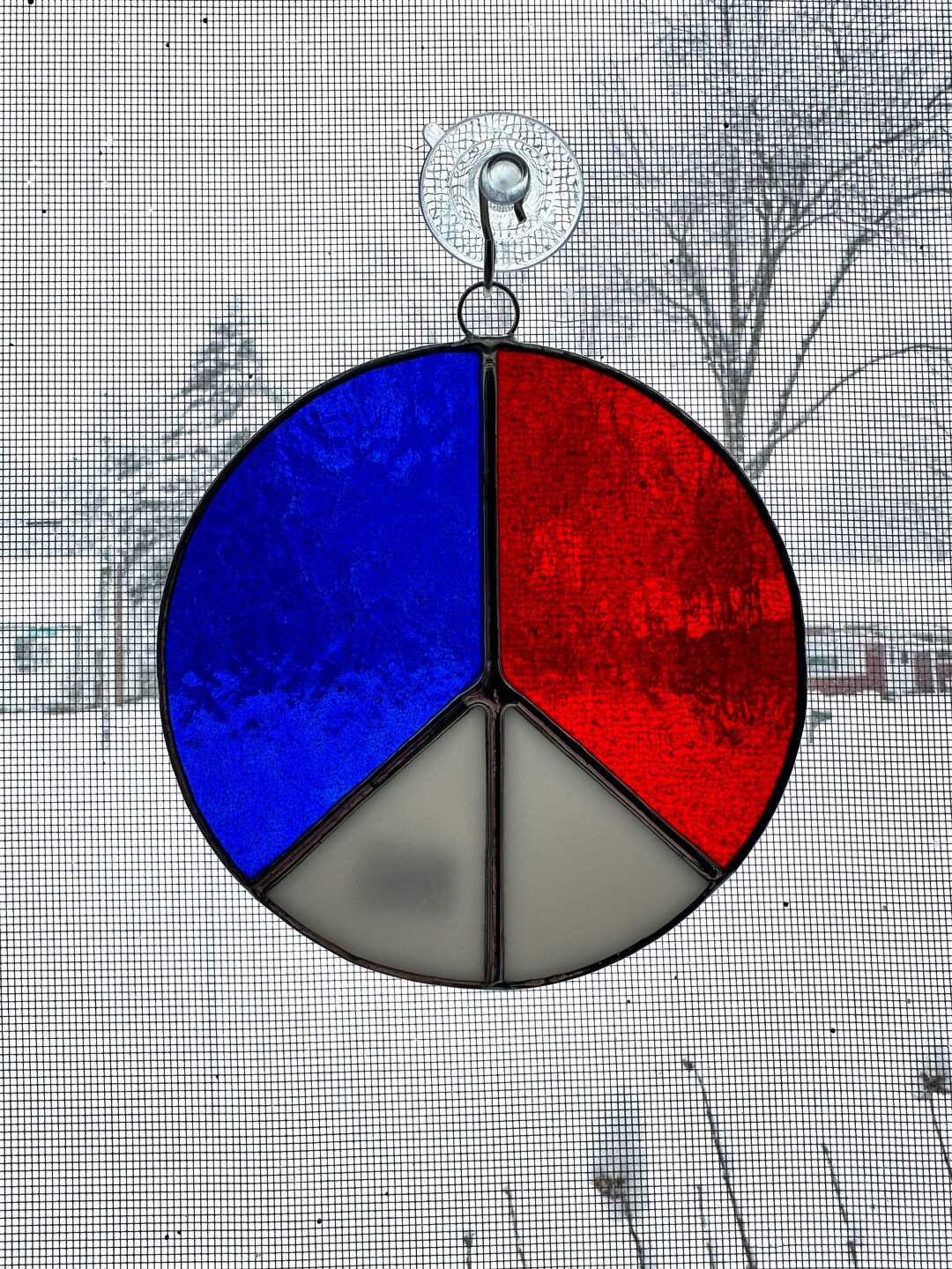 Stained Glass Peace Sign Suncatcher - Etsy