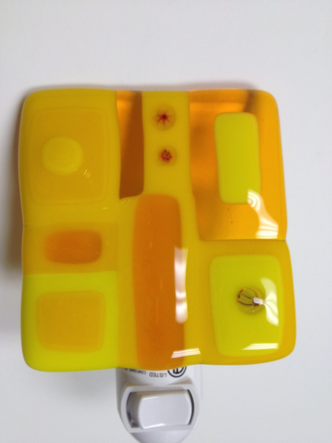 Yellows Fused Glass Night Light - Etsy