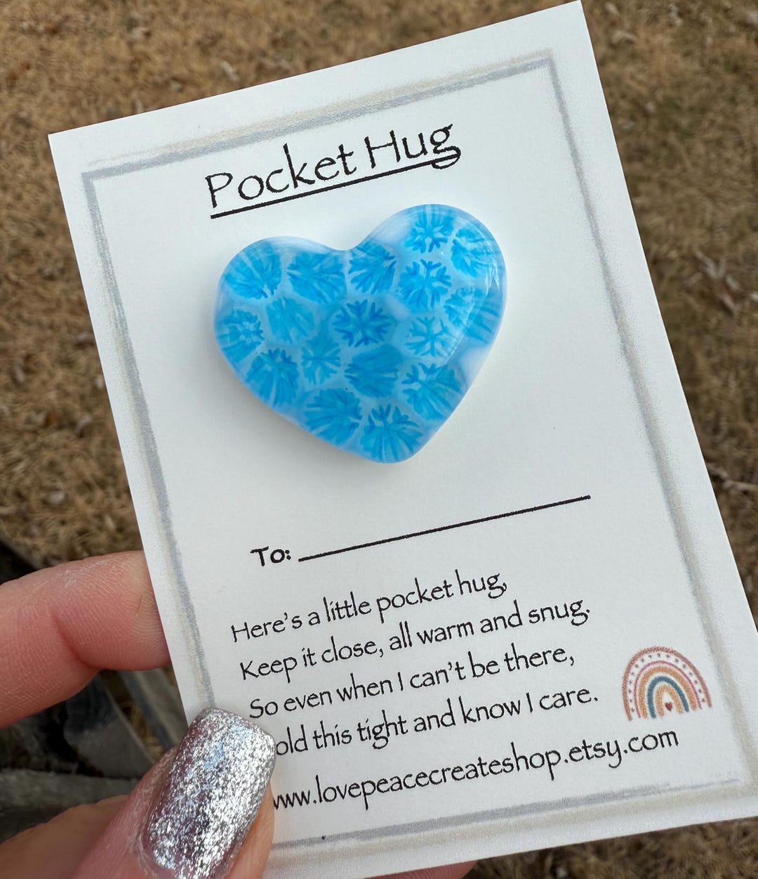 Fused Glass Pocket Heart /heart /pocket Hug /glass Heart - Etsy