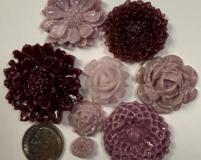 Coe 96 Freeze and Fuse Set of 8 Pink Roses/ Misc Flowers, 96 Coe ...
