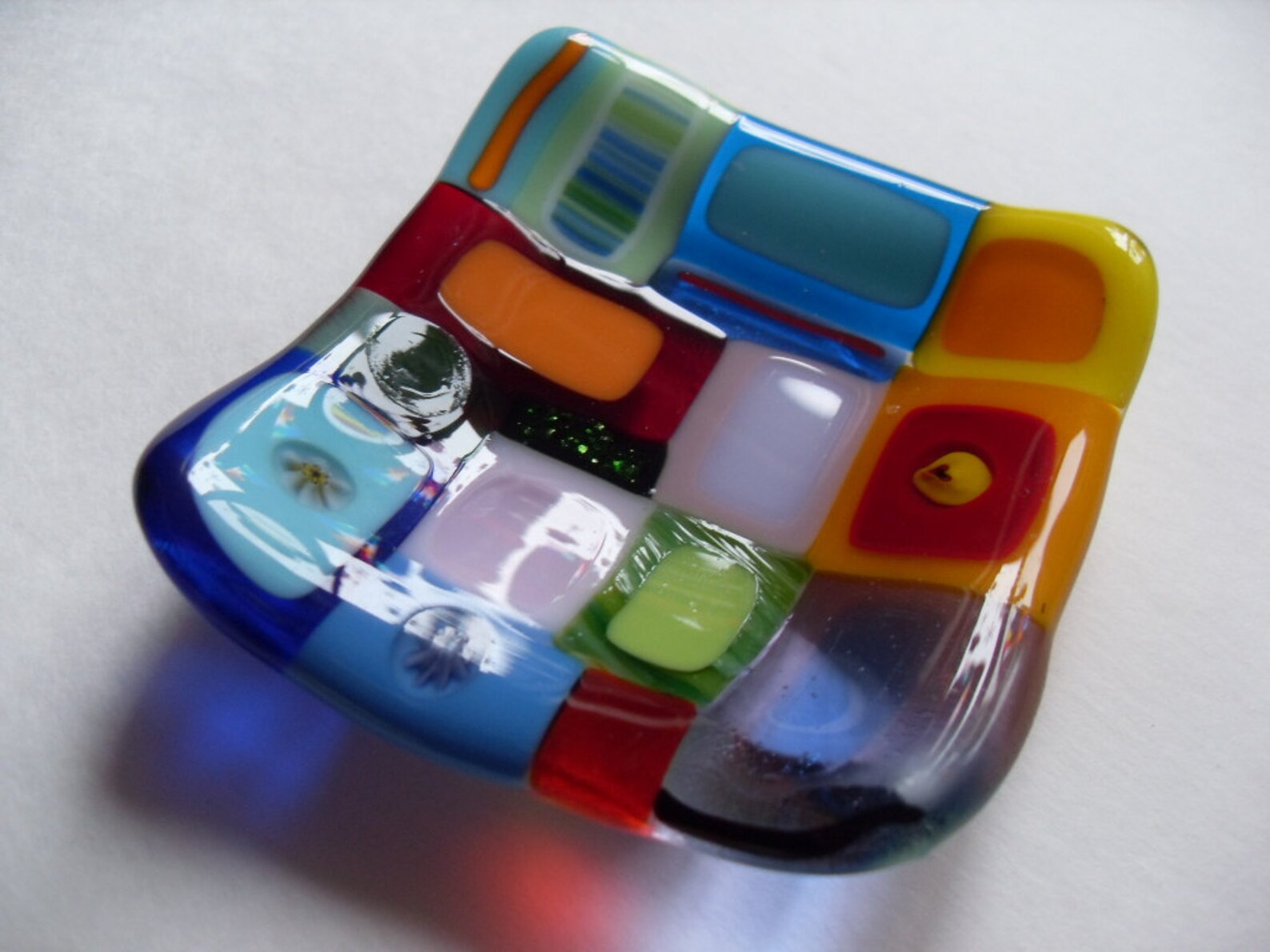 Colorful Funky Mini Glass Fused Dish - Etsy