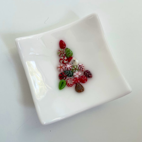 Glass Dish Christmas Tree Etsy