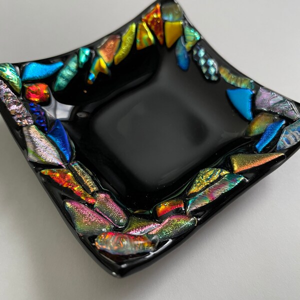 Dichroic Glass Plate - Etsy