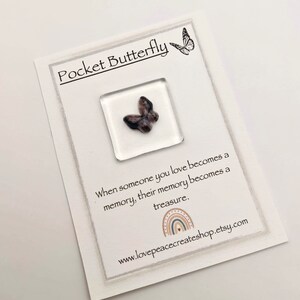 Fused Glass Pocket Butterfly/ Butterfly Token / Butterfly/ - Etsy
