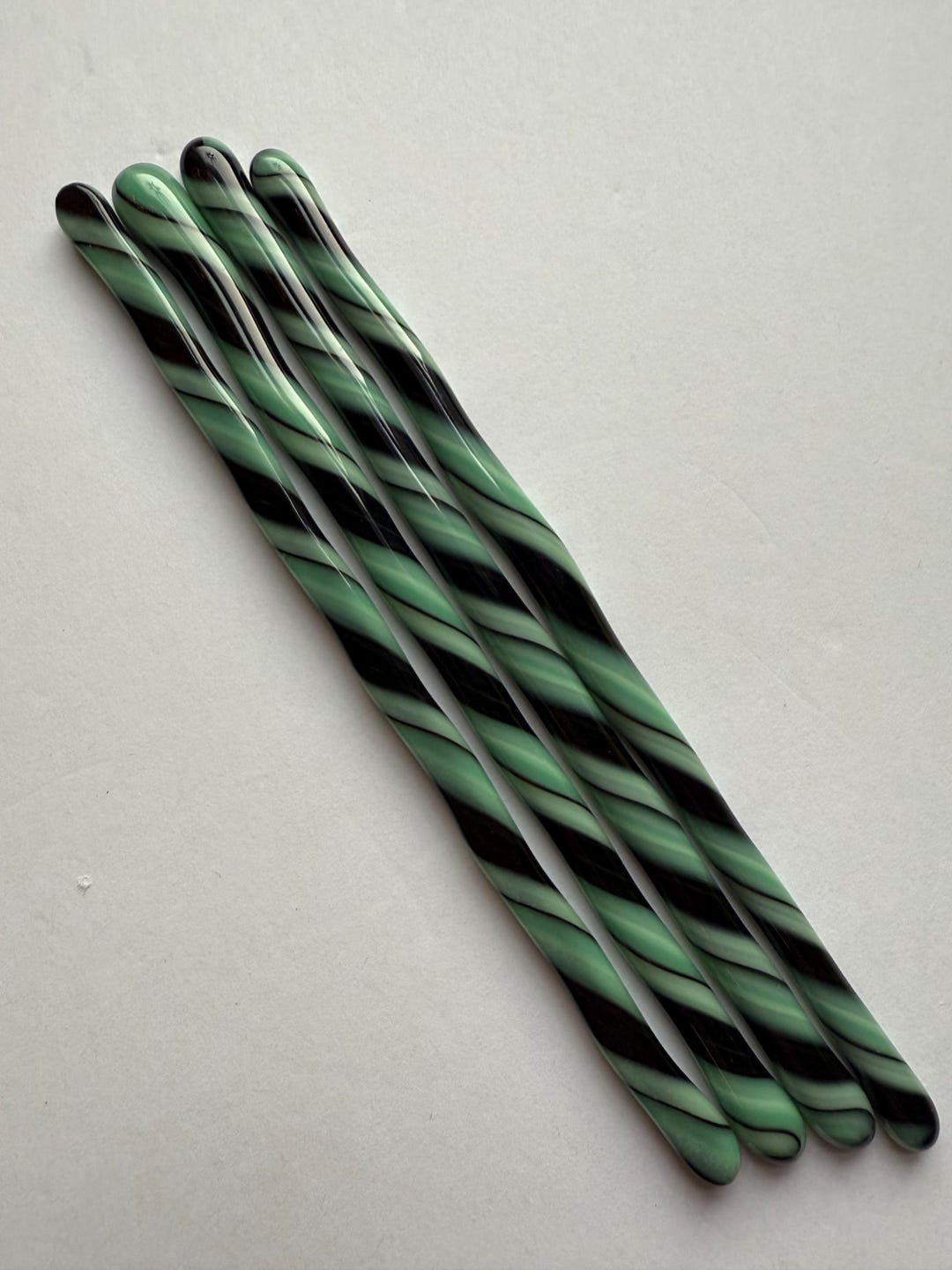 Fused Glass Swizzle Sticks, Set of 4 Cocktail Stirrers, Glass Drink ...