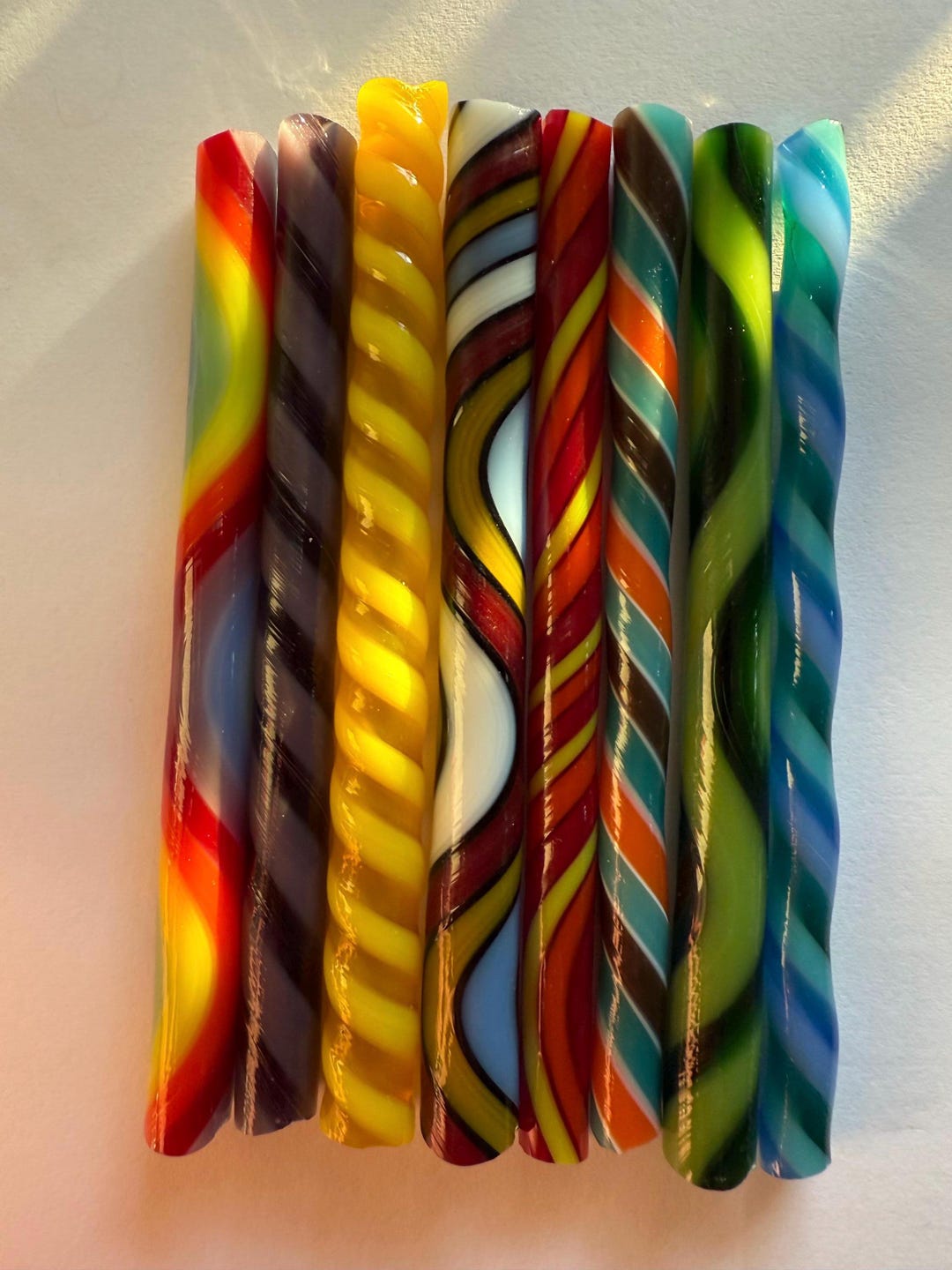 NEW!!! 96coe "nifty Twisties" Glass Cane Sample Pack, Twisties, Fusing ...