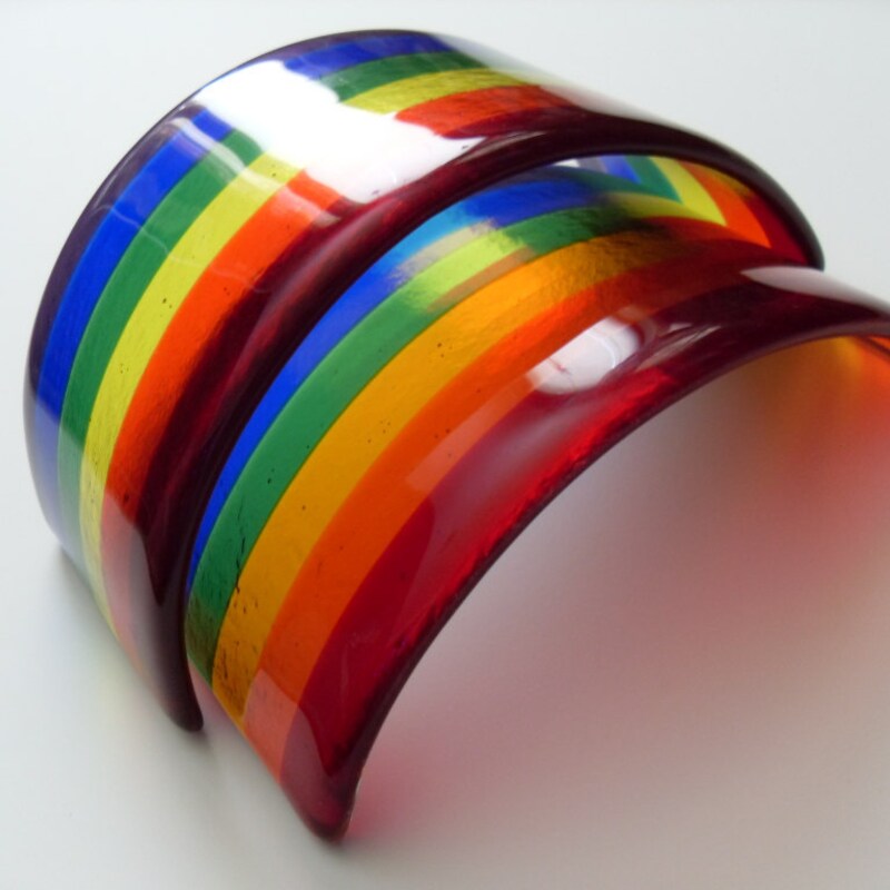 Rainbow Fused Glass - Etsy
