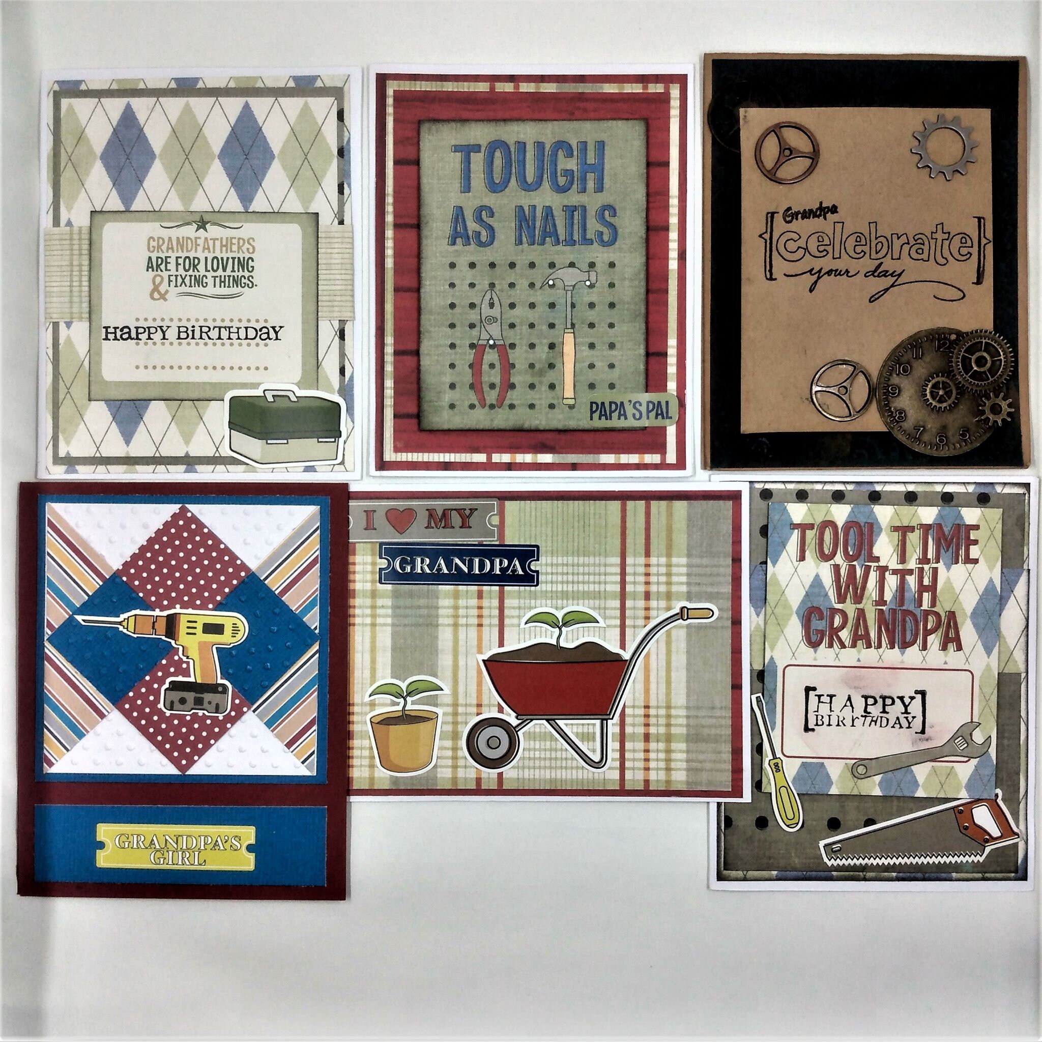 Masculine Greeting Cards / Set of 6 / Manly Note-cards for Men #1 - Etsy UK