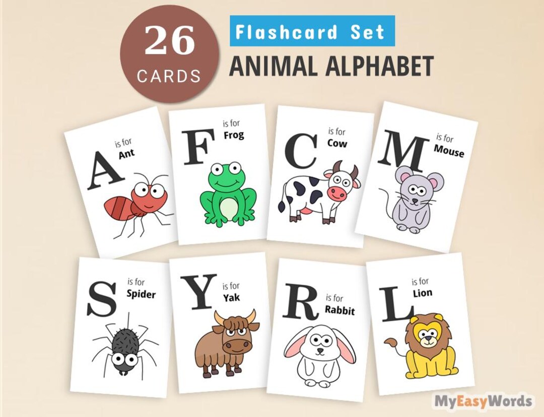 Printable Animal Alphabet Flashcards , Printable ABC Flashcards ...