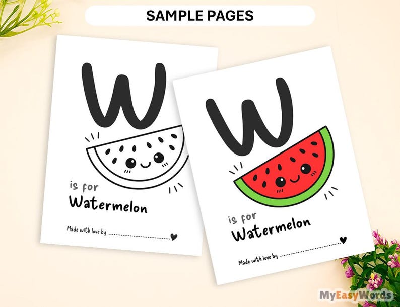 Food Alphabet Coloring Book, Printable A to Z ABC Coloring Pages for ...