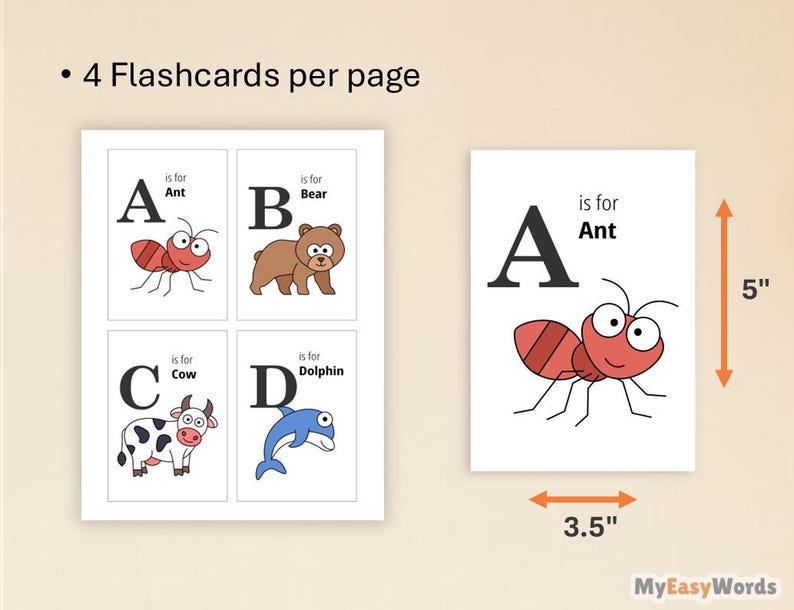 Printable Animal Alphabet Flashcards , Printable ABC Flashcards ...