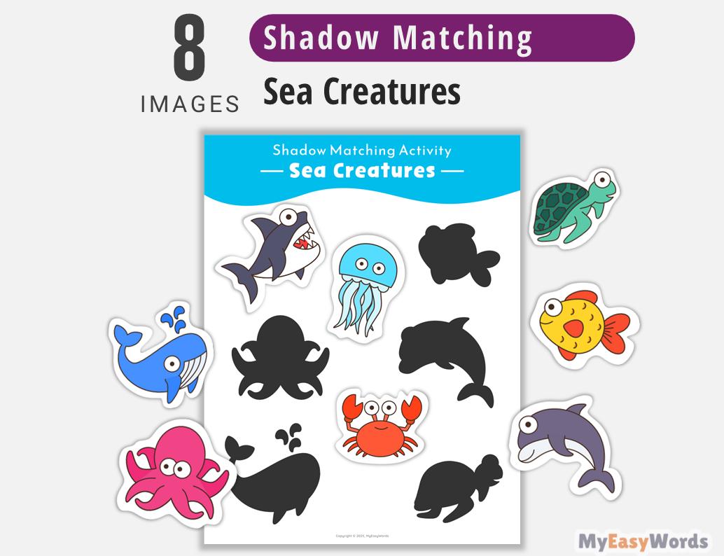Animal Shadow Matching Game, Toddlers Shadow Matching Activity ...