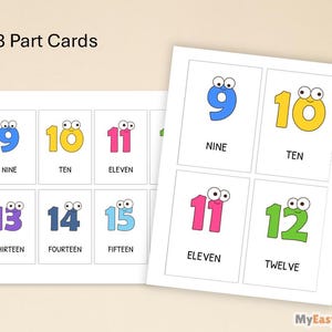 Number Flash Cards 1-100: Montessori Counting Cards (digital Download ...