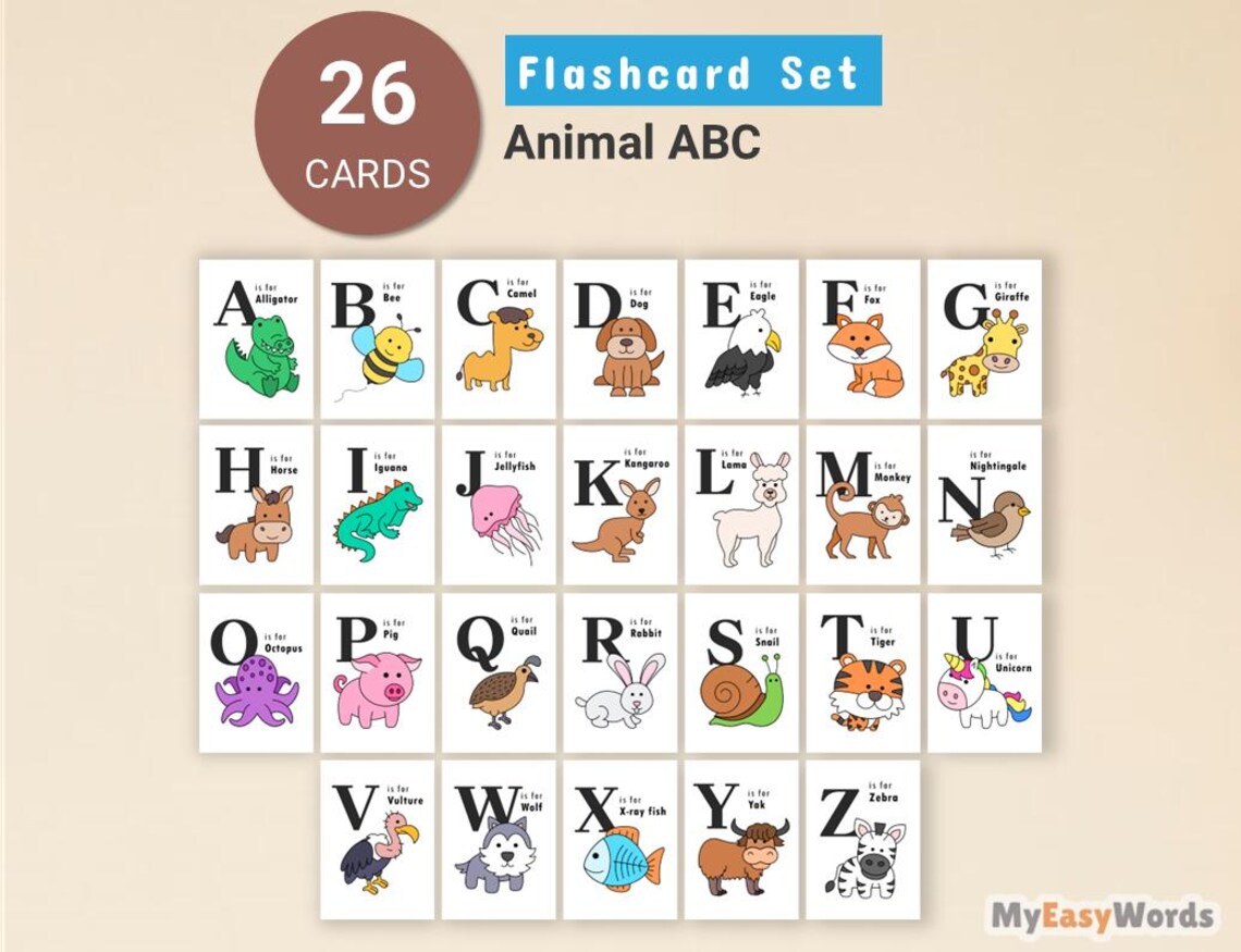 Printable Animal Abc Flashcards , Printable Alphabet Flashcards ...