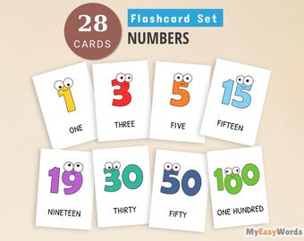 Number Flash Cards 1-100, Fun Learning for Kids, Count to 100 ...