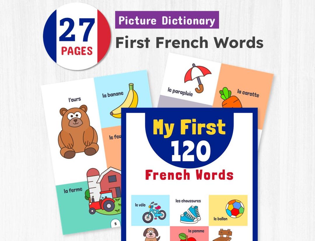 French Picture Dictionary for Kids, First French Words for Kids ...