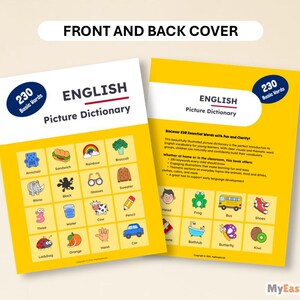 Printable Picture Dictionary: First Words English Vocabulary Book ...